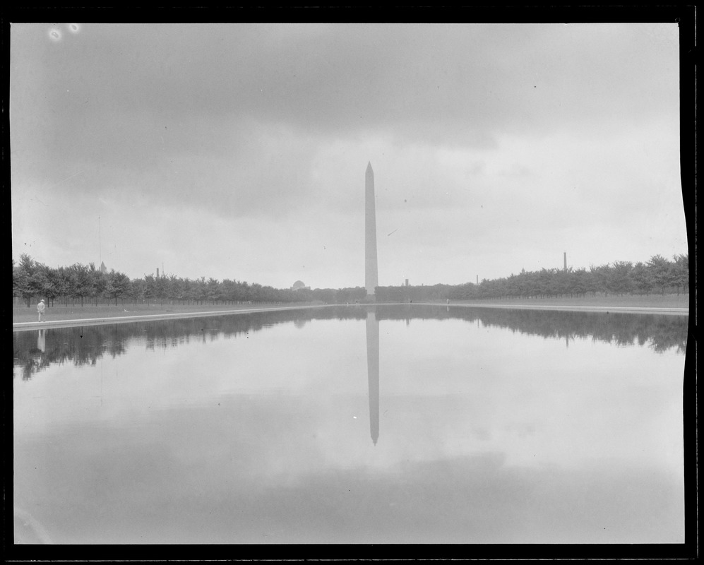 Washington Monument in Reflecting Pool - Digital Commonwealth