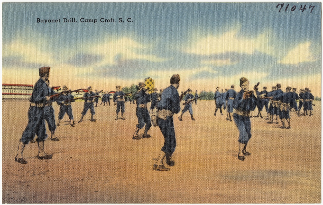 Bayonet drill, Camp Croft, S. C. - Digital Commonwealth
