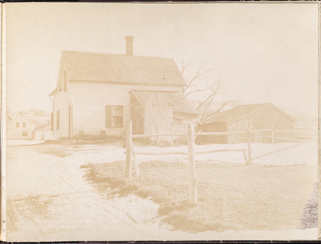 Wachusett Reservoir, Edward and Alice Garrity's house, on the south ...
