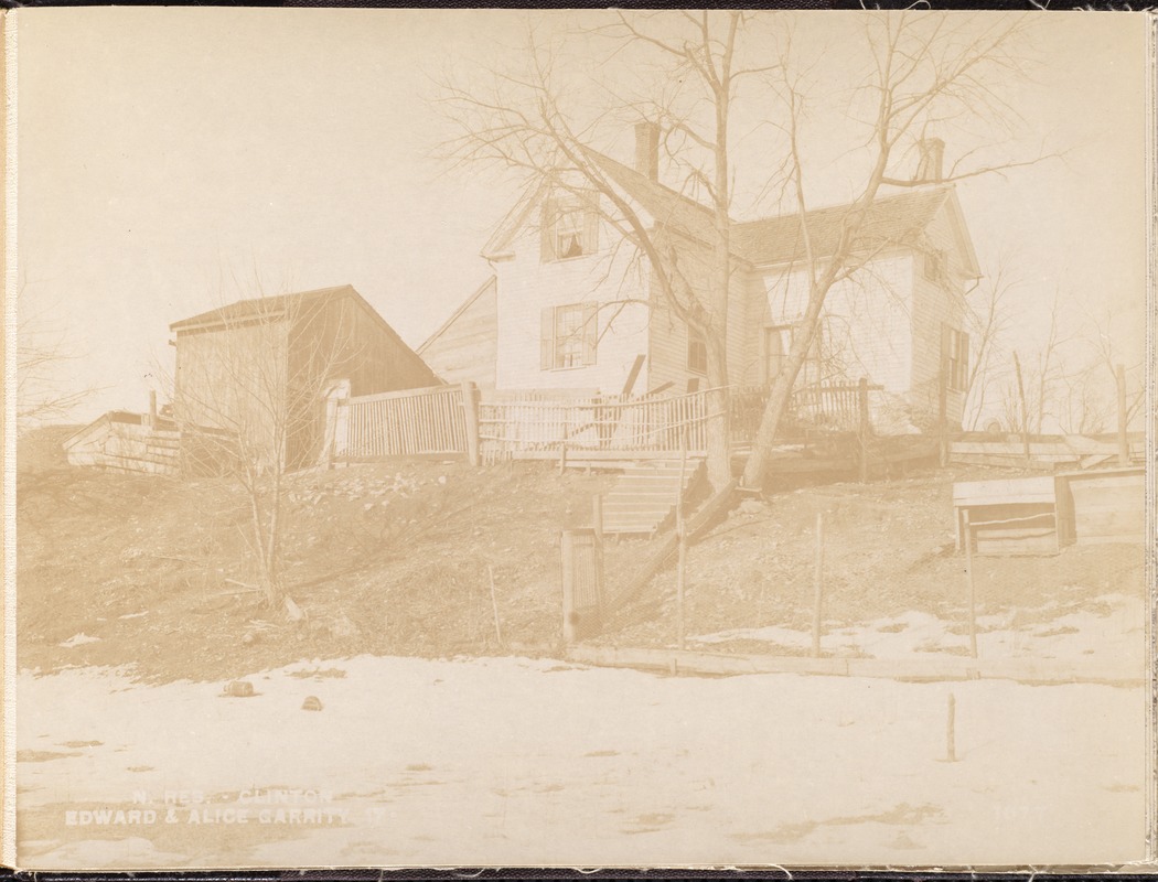 Wachusett Reservoir, Edward and Alice Garrity's house, on the south ...