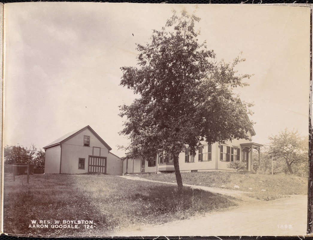 Wachusett Reservoir, Aaron Goodale's buildings, on the southerly side ...