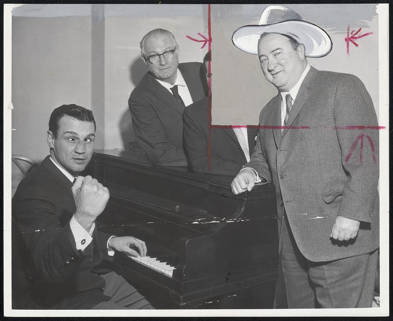 Sam Silverman, hat drawn on his head - Digital Commonwealth