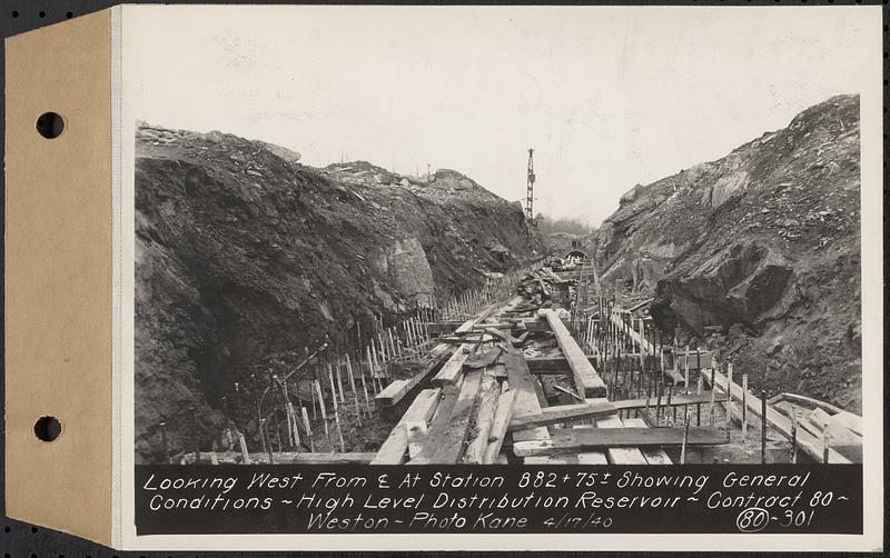 Contract No. 80, High Level Distribution Reservoir, Weston, looking ...