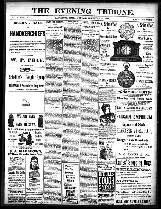 The Evening Tribune. December 05, 1892 - Digital Commonwealth