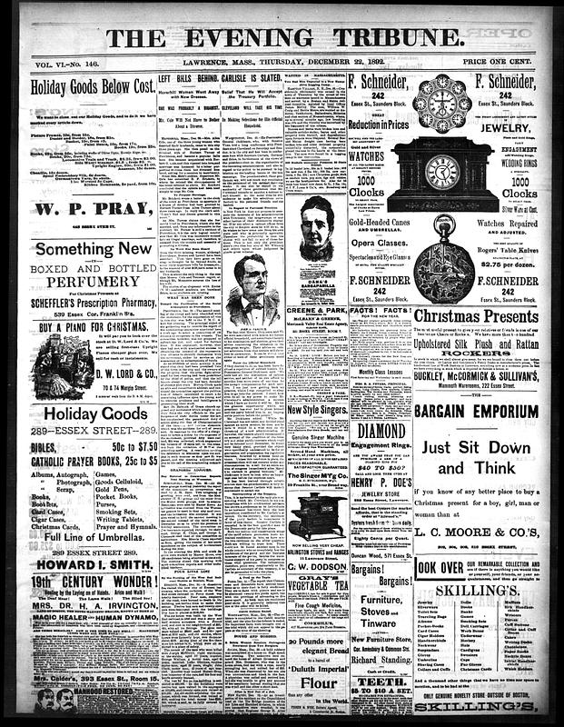 The Evening Tribune. December 22, 1892 - Digital Commonwealth