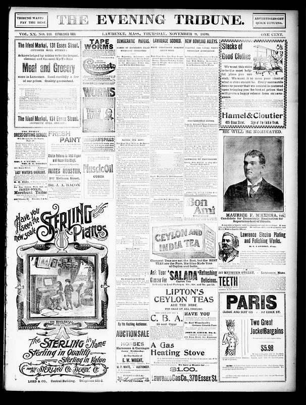 The Evening Tribune. November 09, 1899 - Digital Commonwealth