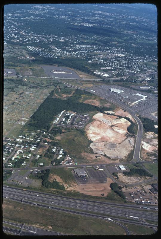Aerial view of streets and houses - Digital Commonwealth
