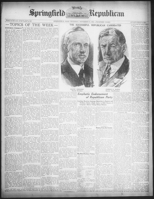 Springfield Weekly Republican - Digital Commonwealth