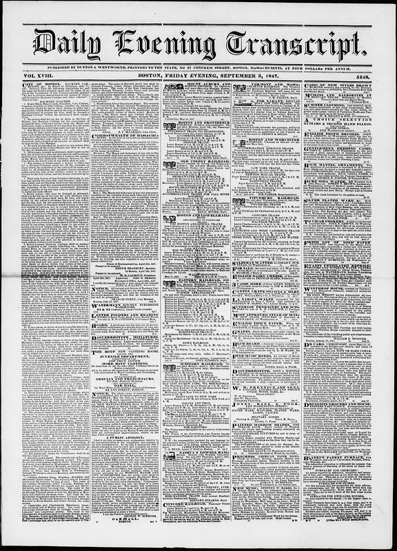 Daily Evening Transcript - Digital Commonwealth