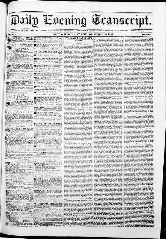 Daily Evening Transcript. March 19, 1845 - Digital Commonwealth