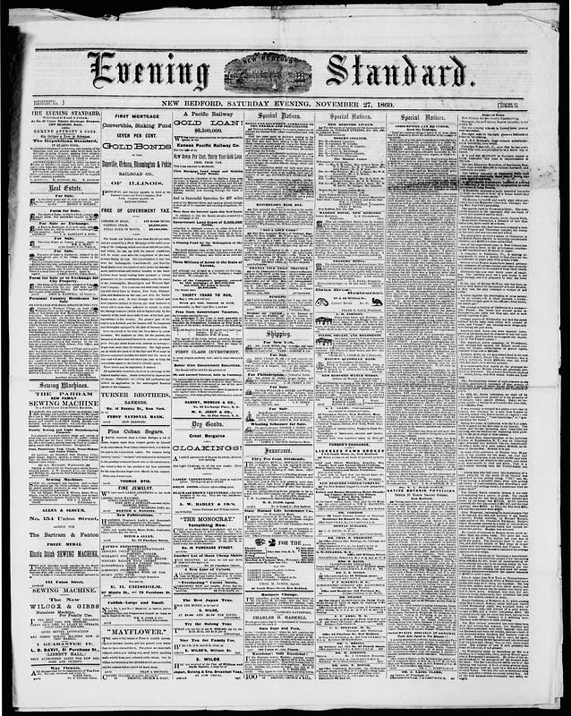 Evening Standard. November 27, 1869 - Digital Commonwealth