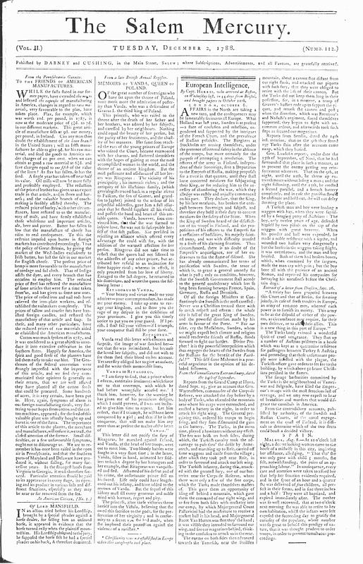 The Salem Mercury. December 02, 1788 - Digital Commonwealth