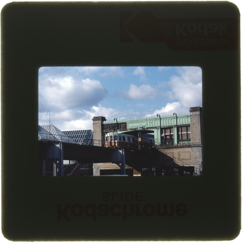 Elevated orange line train - Digital Commonwealth