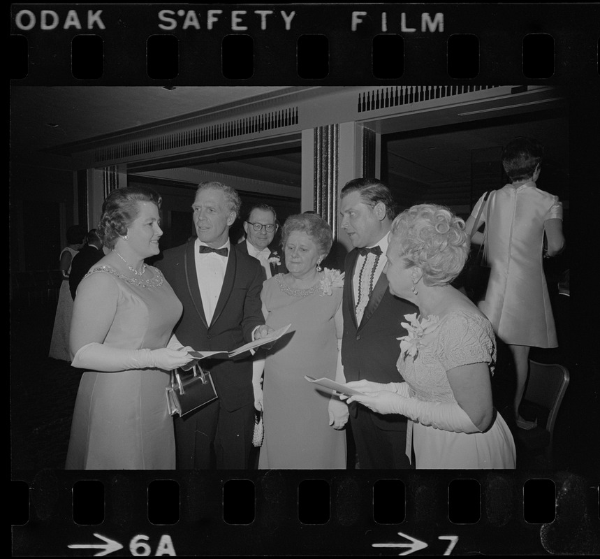 Mayor White, second from left, with a group of unidentified men and ...