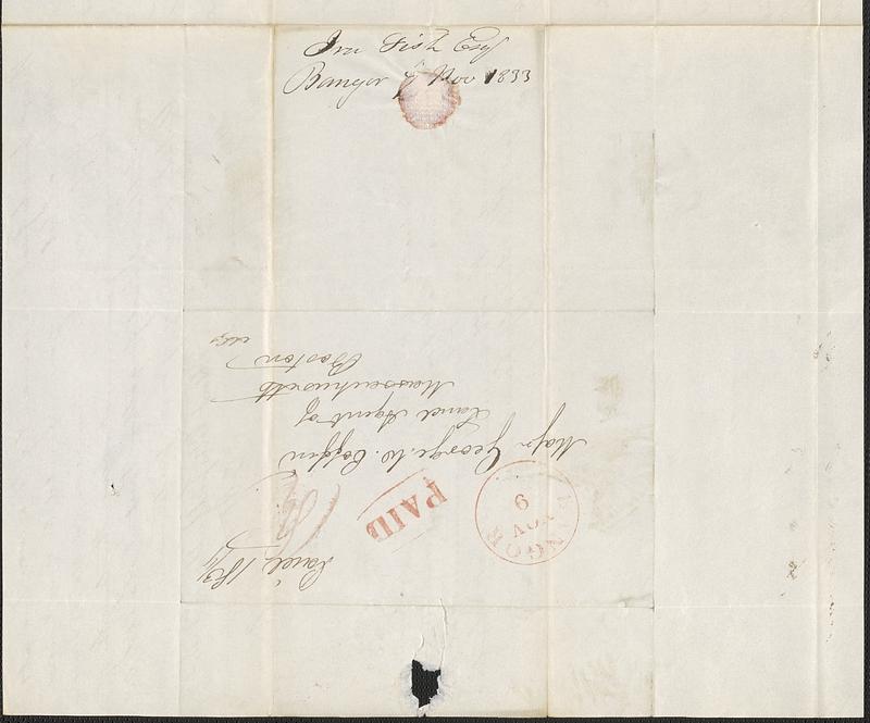 Ira Fish to George Coffin, 7 November 1833 - Digital Commonwealth