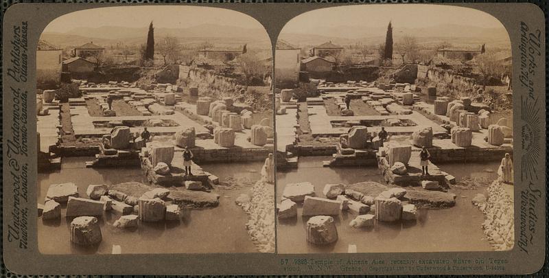 Temple of Athene Alea, recently excavated where old Tegea stood, (W.N.W ...