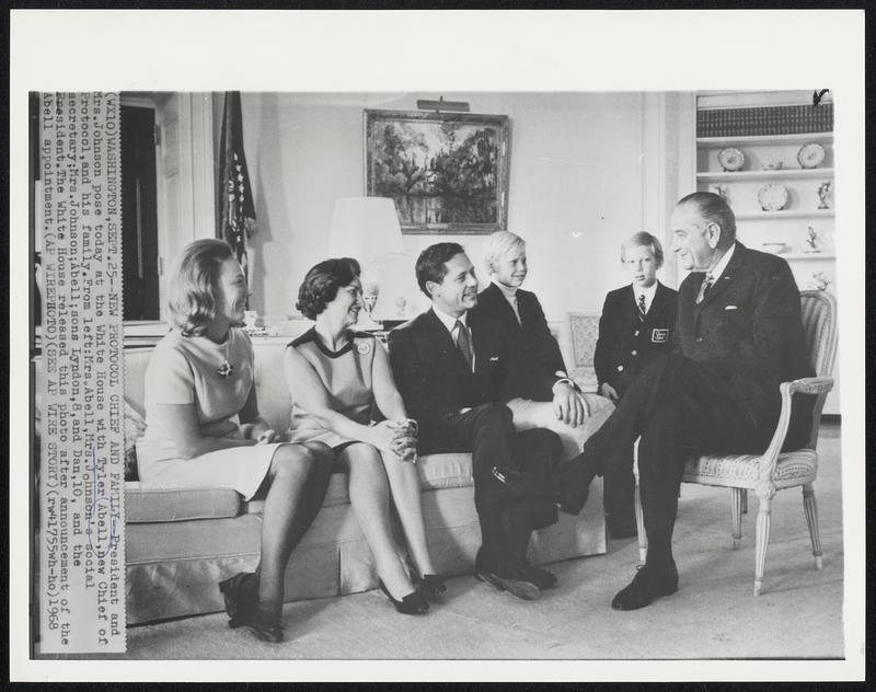 New Protocol Chief and Family--President and Mrs. Johnson pose today at ...
