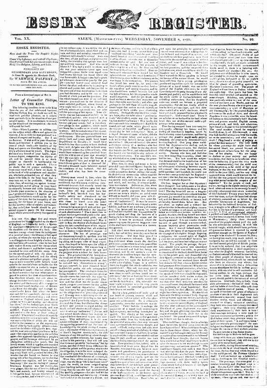 Essex Register. November 08, 1820 - Digital Commonwealth