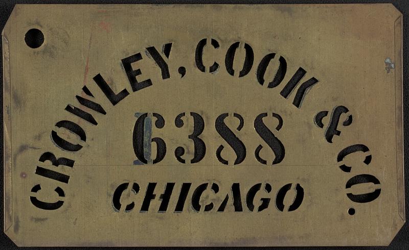 Crowley, Cook & Co. 6388 Chicago Fruit Merchant Shipping Stencil ...