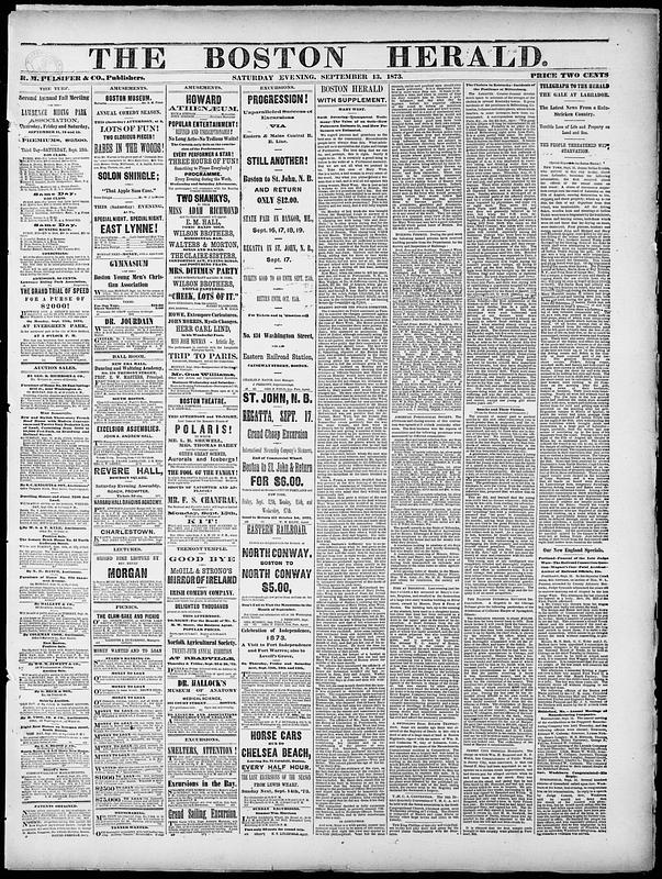 The Boston Herald. September 13, 1873 - Digital Commonwealth