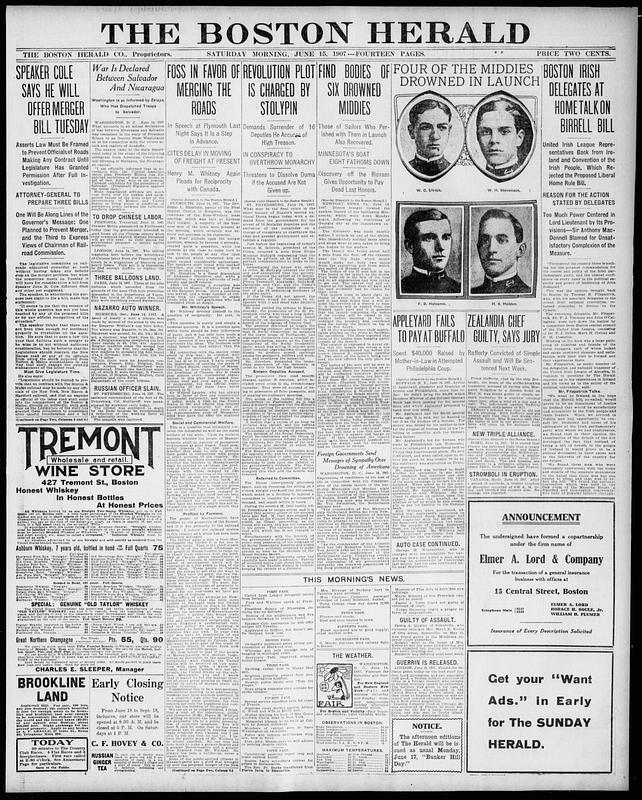 The Boston Herald. June 15, 1907 - Digital Commonwealth