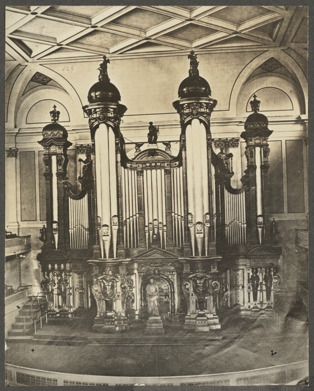 Music Hall, Winter Street. Organ - Digital Commonwealth