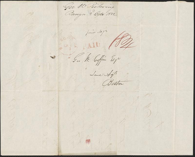 George Pickering to George Coffin, 2 October 1832 - Digital Commonwealth