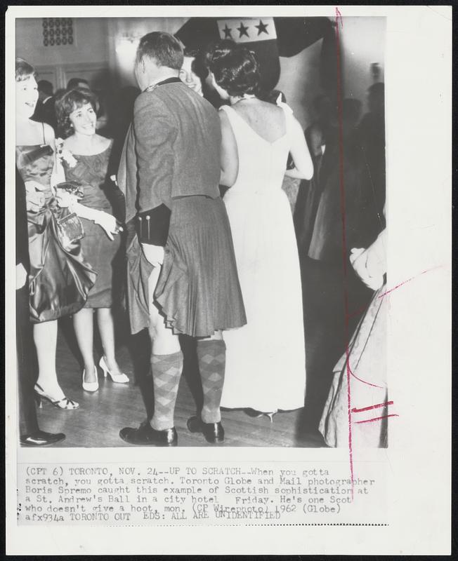 Up to Scratch--When you gotta scratch, you gotta scratch. Toronto Globe ...