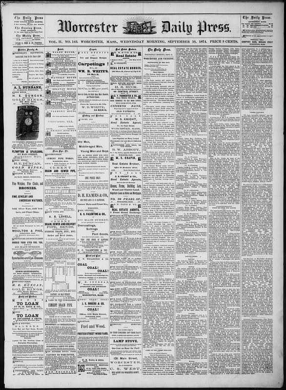 Worcester Daily Press - Digital Commonwealth