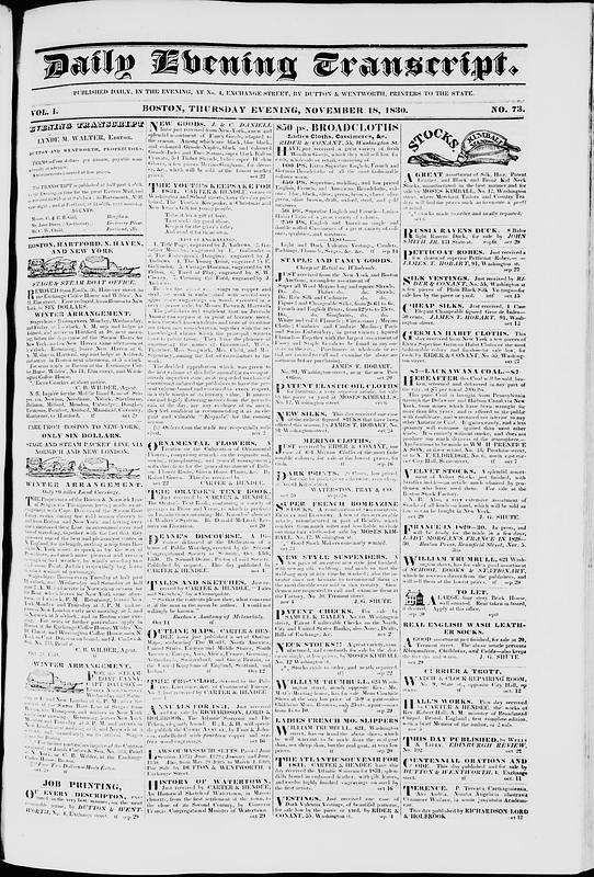 Daily Evening Transcript - Digital Commonwealth