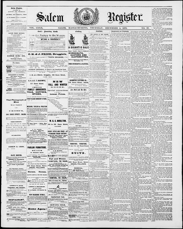 Salem Register. December 04, 1879 - Digital Commonwealth