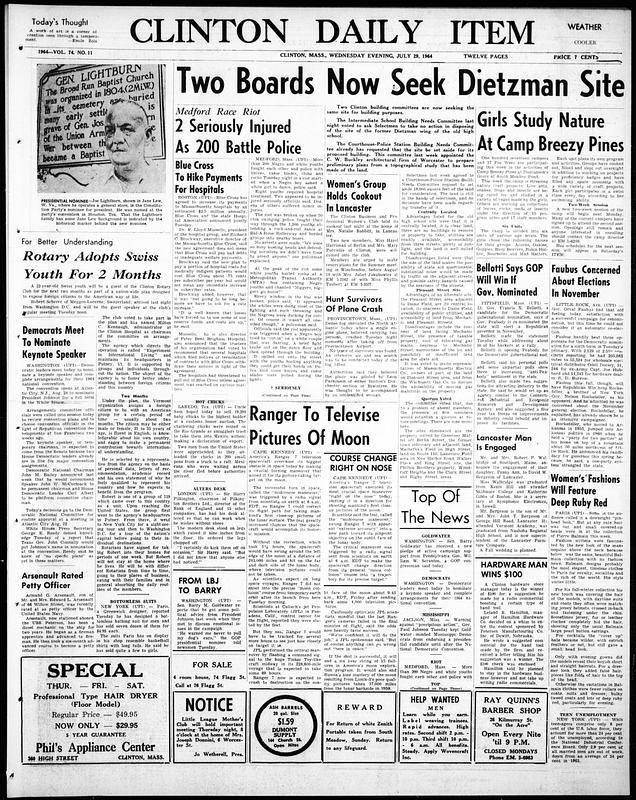 Clinton Daily Item. July 29, 1964 - Digital Commonwealth