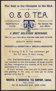 Drink O. & O. tea! - Digital Commonwealth