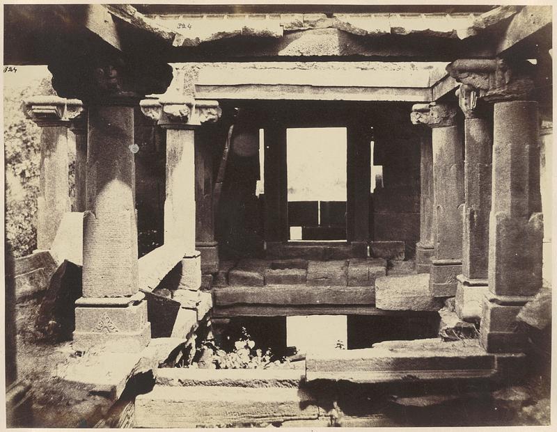 View of unidentified ruined temple with columns - Digital Commonwealth