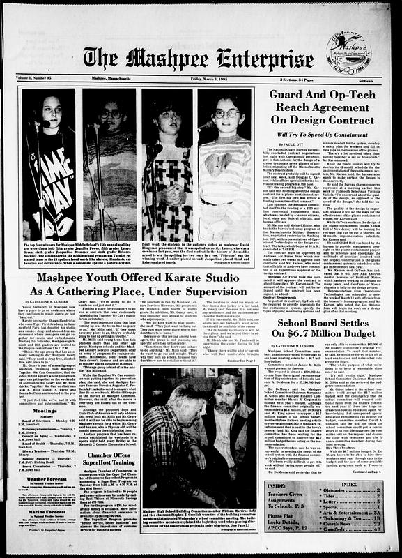 The Mashpee Enterprise. March 03, 1995 - Digital Commonwealth