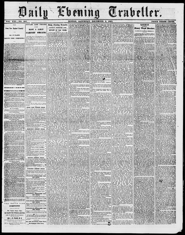 Daily Evening Traveller. December 02, 1865 - Digital Commonwealth