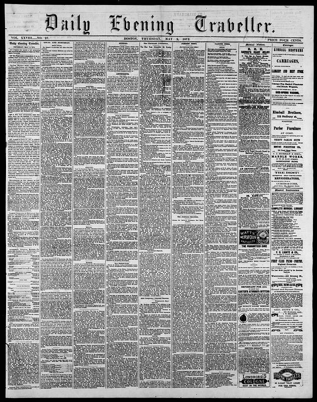 Daily Evening Traveller. May 02, 1872 - Digital Commonwealth