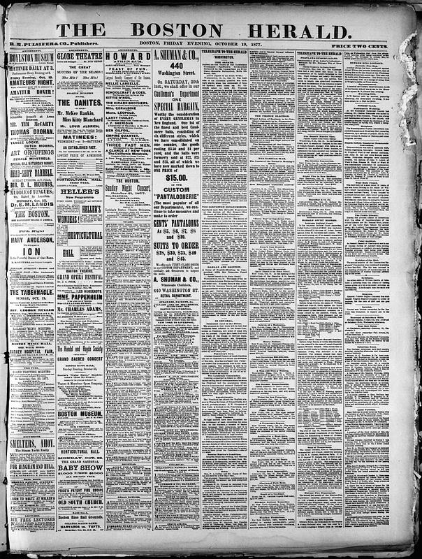 The Boston Herald. October 19, 1877 - Digital Commonwealth