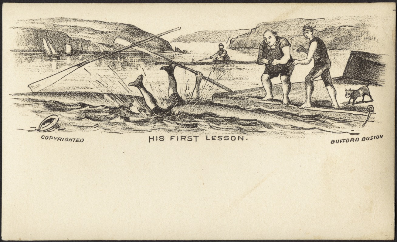 His first lesson. - Digital Commonwealth