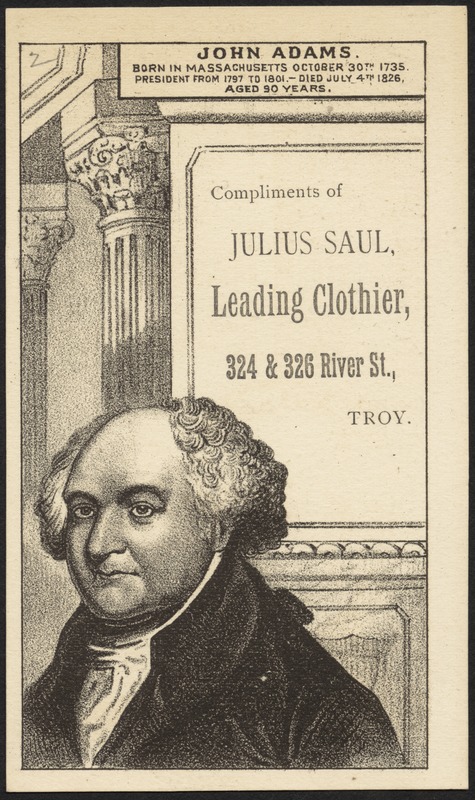 John Adams. Born in Massachusetts October 30th, 1735. President from ...