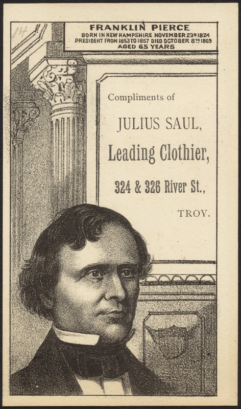 Franklin Pierce. Born in New Hampshire November 23, 1804. President ...