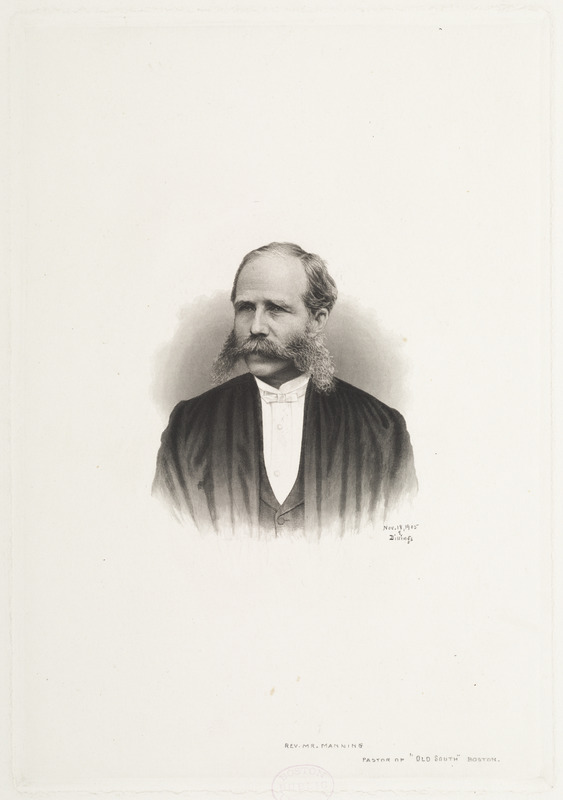 Rev. Mr. Manning, pastor of "Old South" Boston - Digital Commonwealth