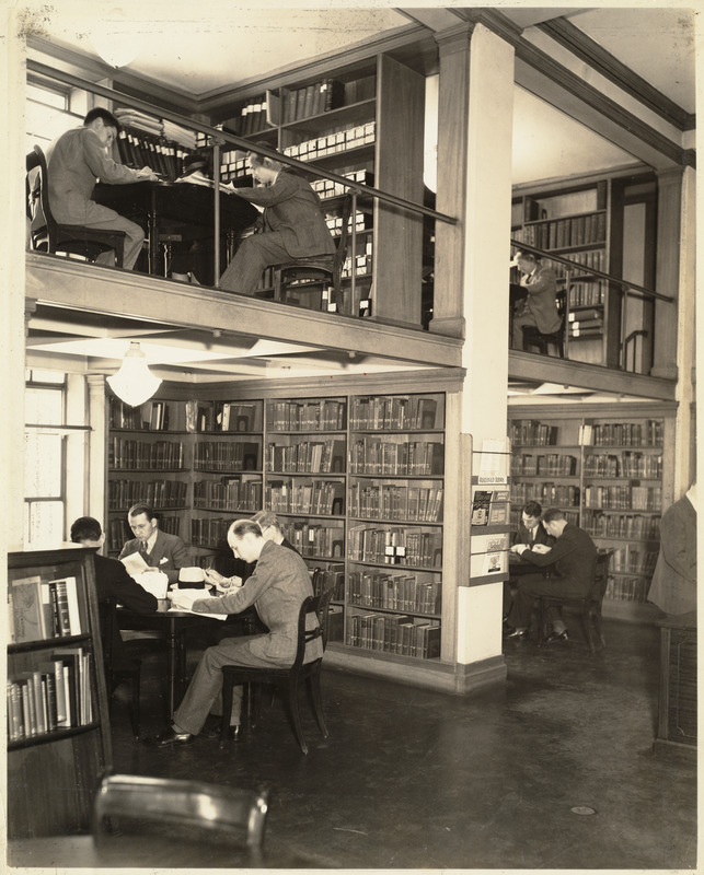 Kirstein Business Library. 2d floor showing alcove arrangement ...