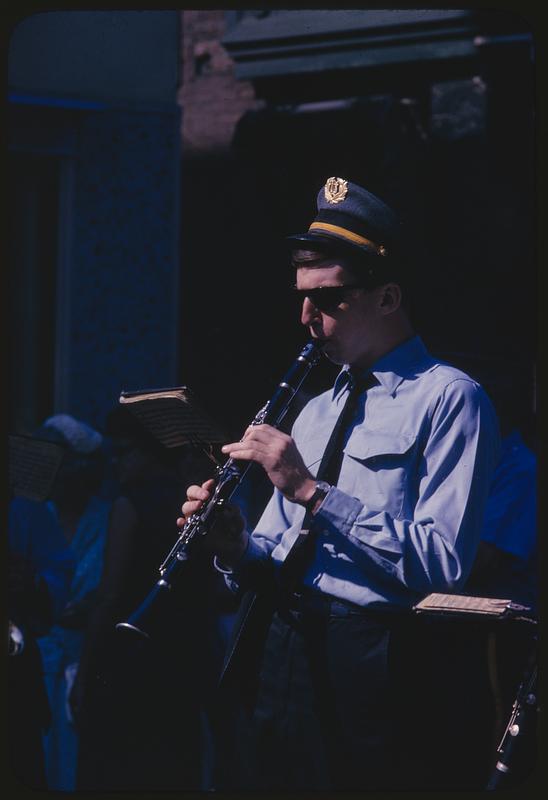 Marching band clarinet player - Digital Commonwealth