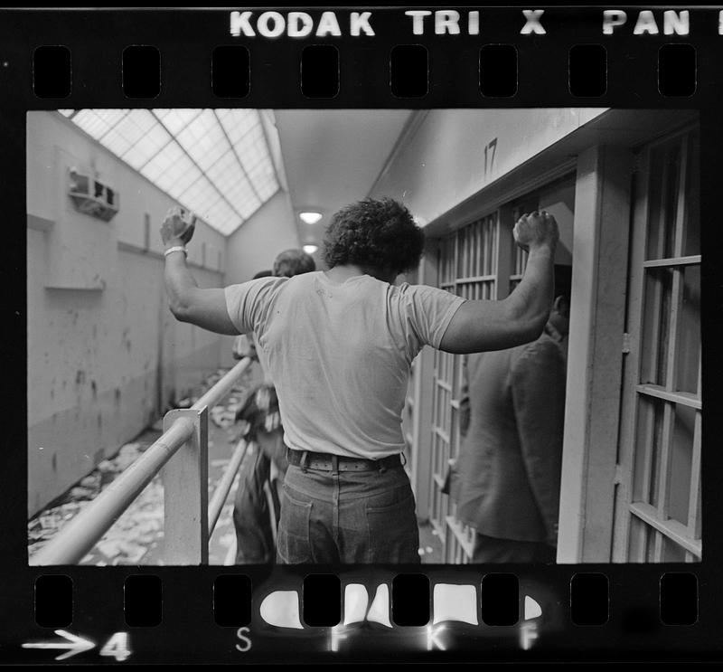 Prisoners searched after cell block riot, Walpole State Prison ...
