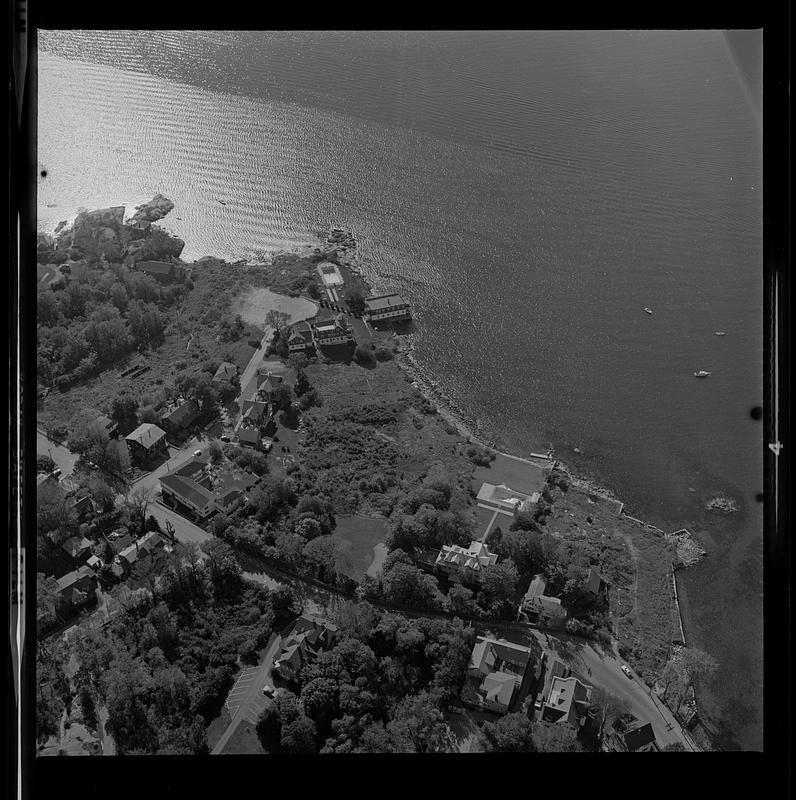 Aerial of Plum Island center erosion or Gloucester harbor - Digital Commonwealth