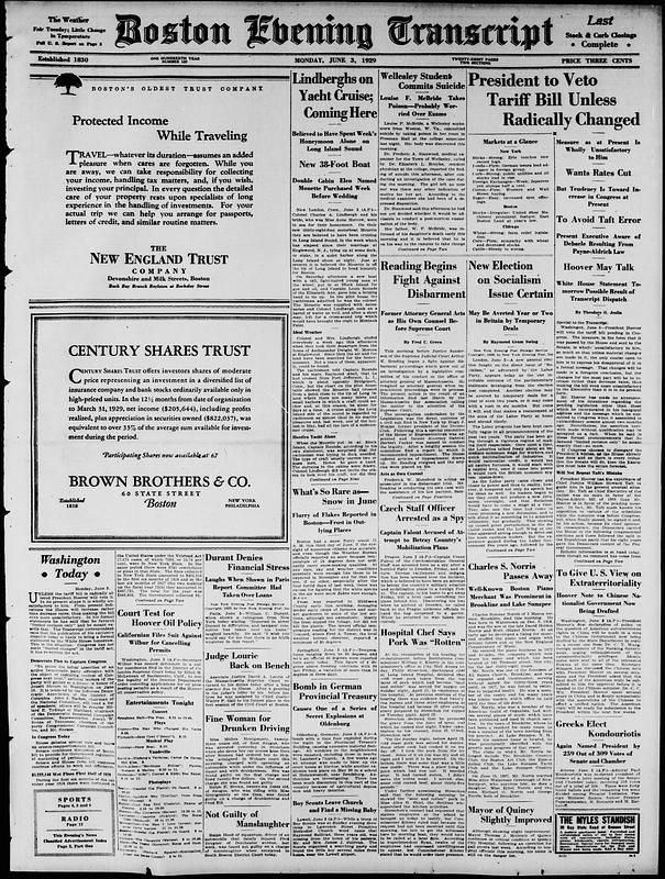 Boston Evening Transcript. June 03, 1929 - Digital Commonwealth