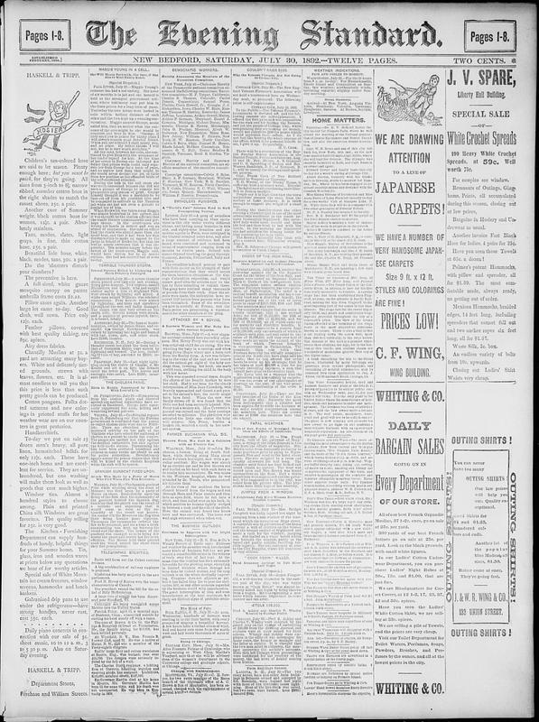 Evening Standard. July 30, 1892 - Digital Commonwealth