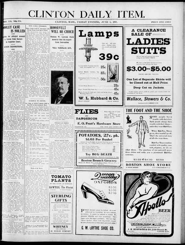 Clinton Daily Item. June 05, 1908 - Digital Commonwealth