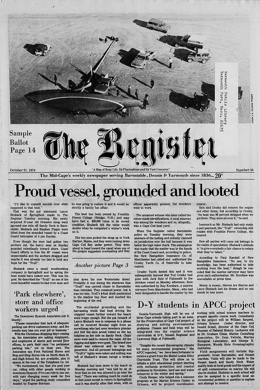 The Register. October 31, 1974 - Digital Commonwealth